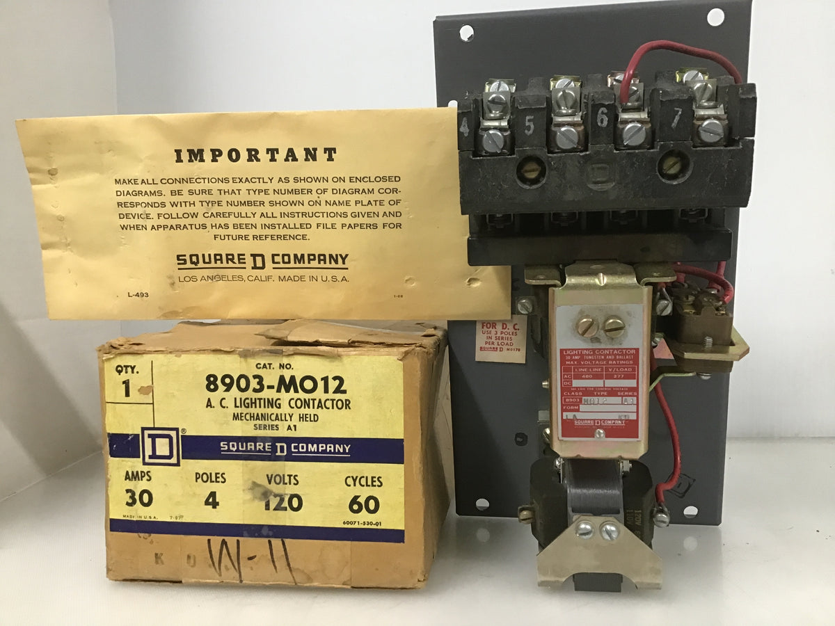 Lighting Contactor Square D 8903-MO12 – AA Electric Surplus
