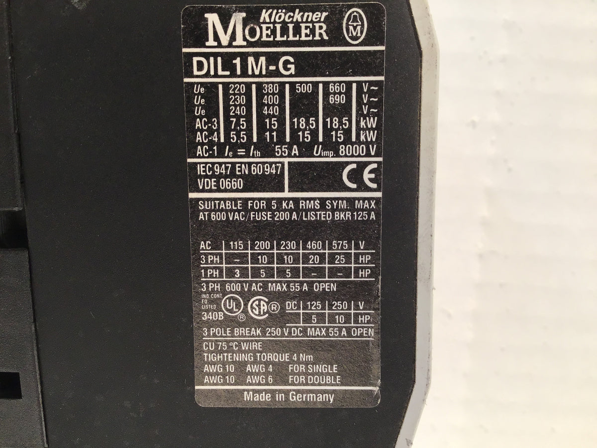 Contactor DIL1M-G Klockner Moeller – AA Electric Surplus