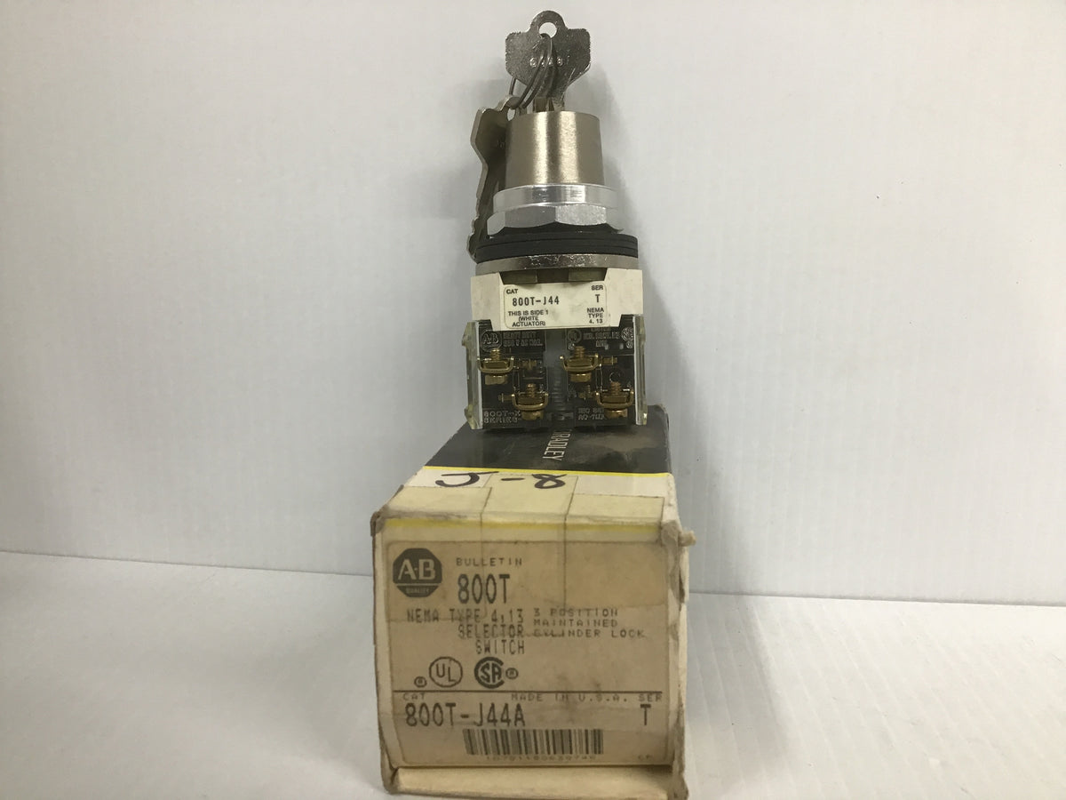 Selector Switch Key Operated 3 Pos maintained 800T-J44A Allen Bradley ...