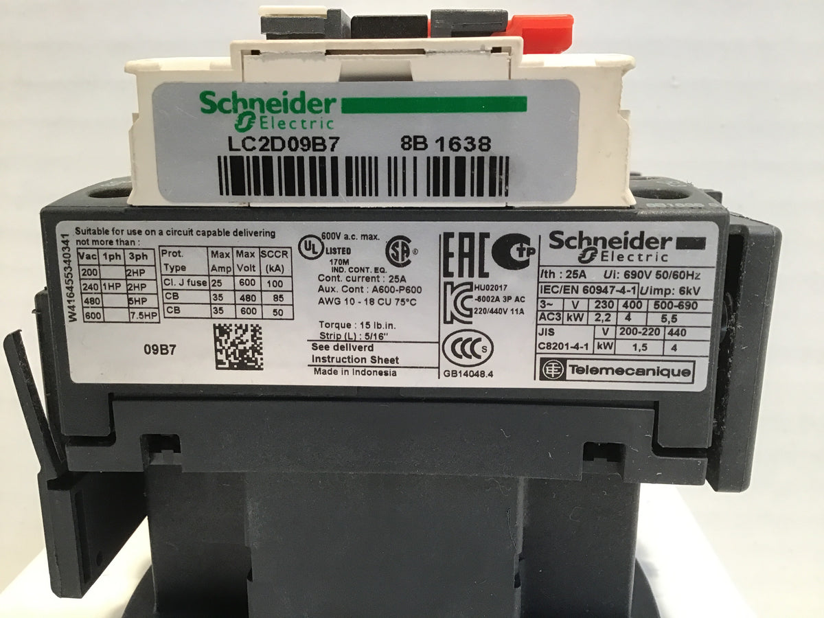 Contactor Reversing LC2D09B7 Schneider Electric – AA Electric Surplus