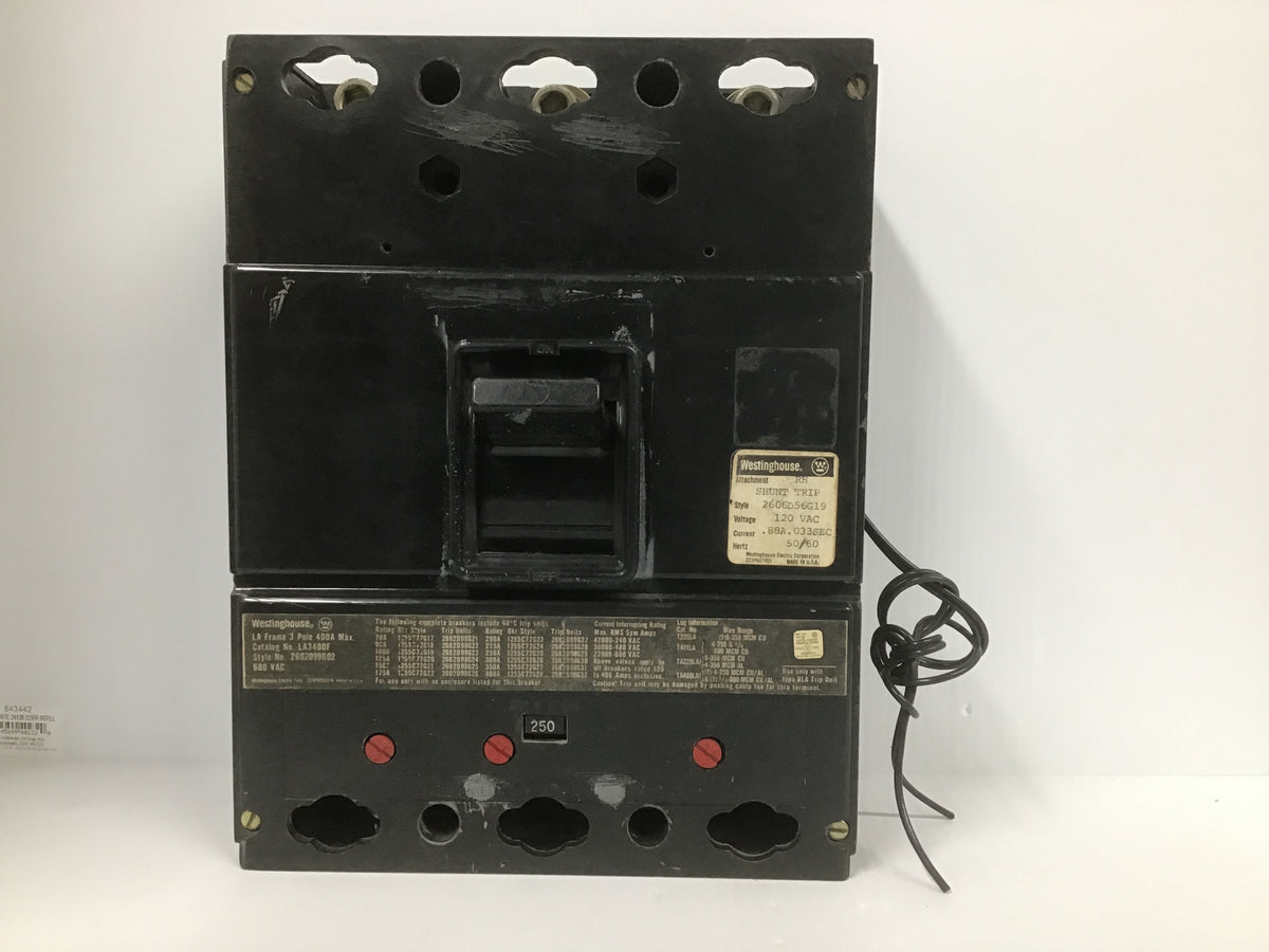 Circuit Breaker LA3400F Westinghouse 3 Pole – AA Electric Surplus