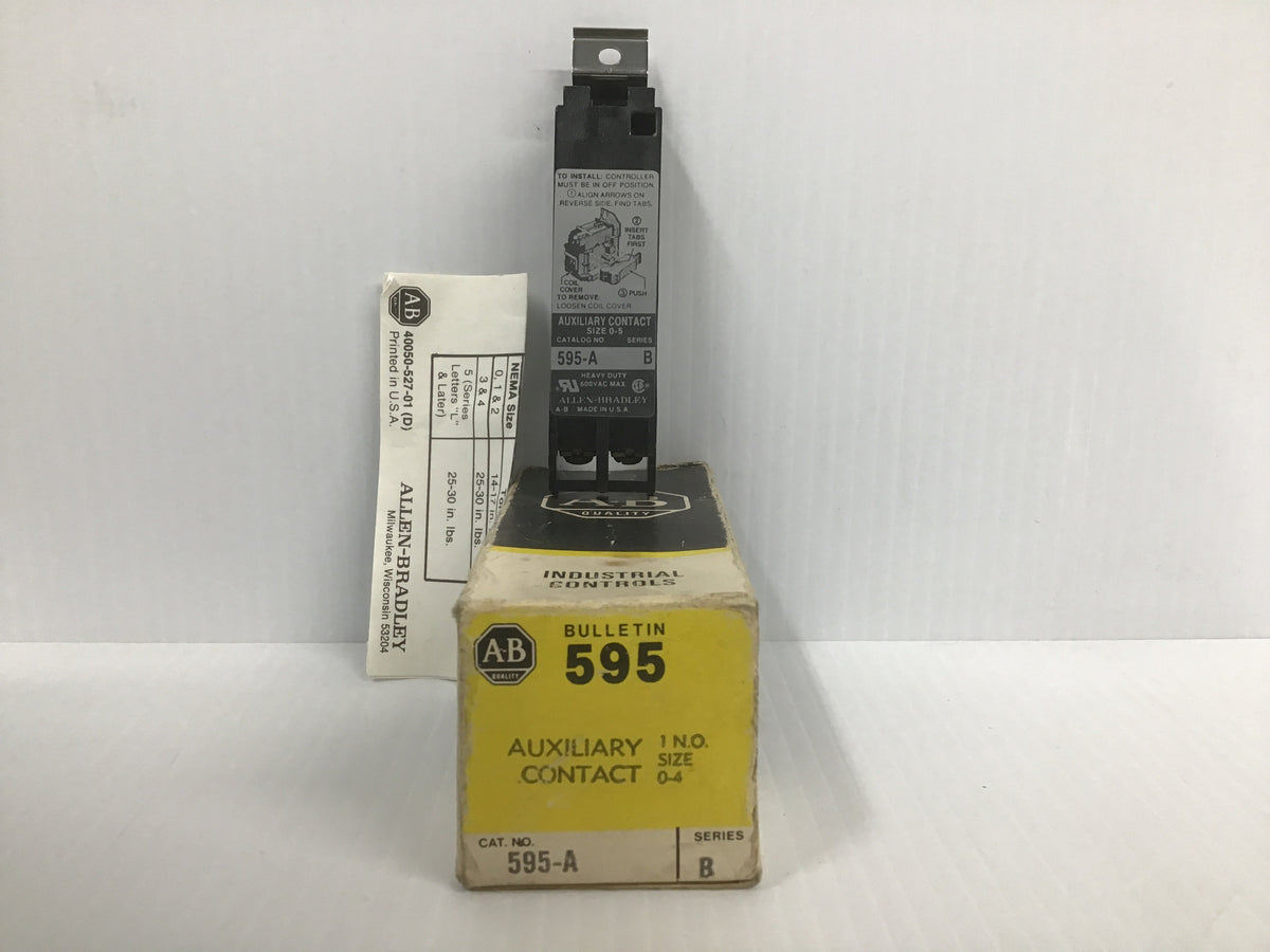 Auxiliary Contact 595-A Allen Bradley 1-N.O Contact “ NEW” – AA ...